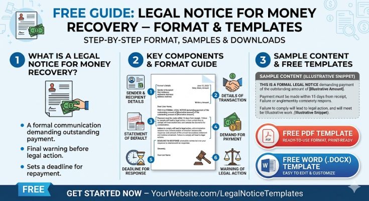 Legal Notice for Recovery of Money – Format, Sample PDF & Word ...
